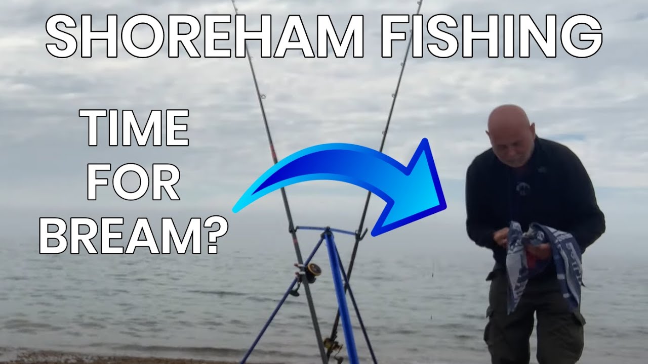Beach fishing Shoreham Sussex in the fog - YouTube