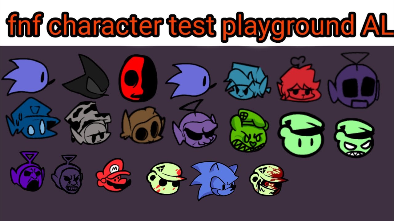 fnf character test playground ALL character 1 - YouTube