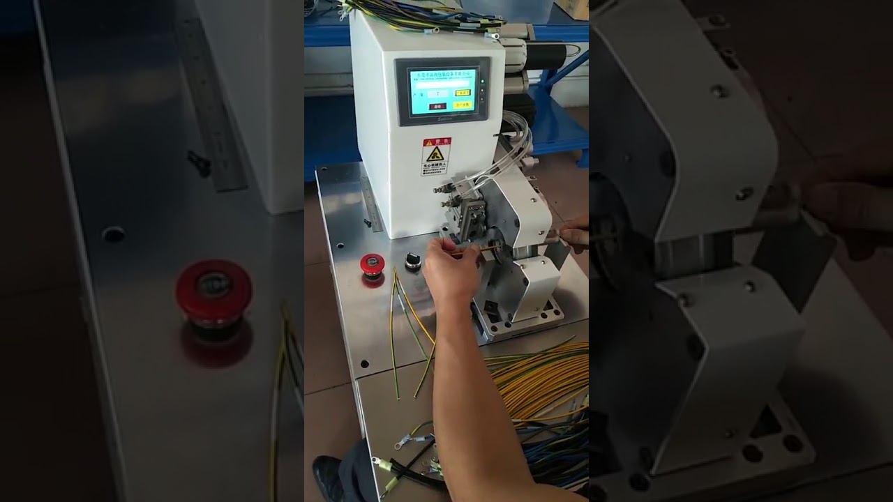 Automatic wrap labeling machine for cables wires - YouTube