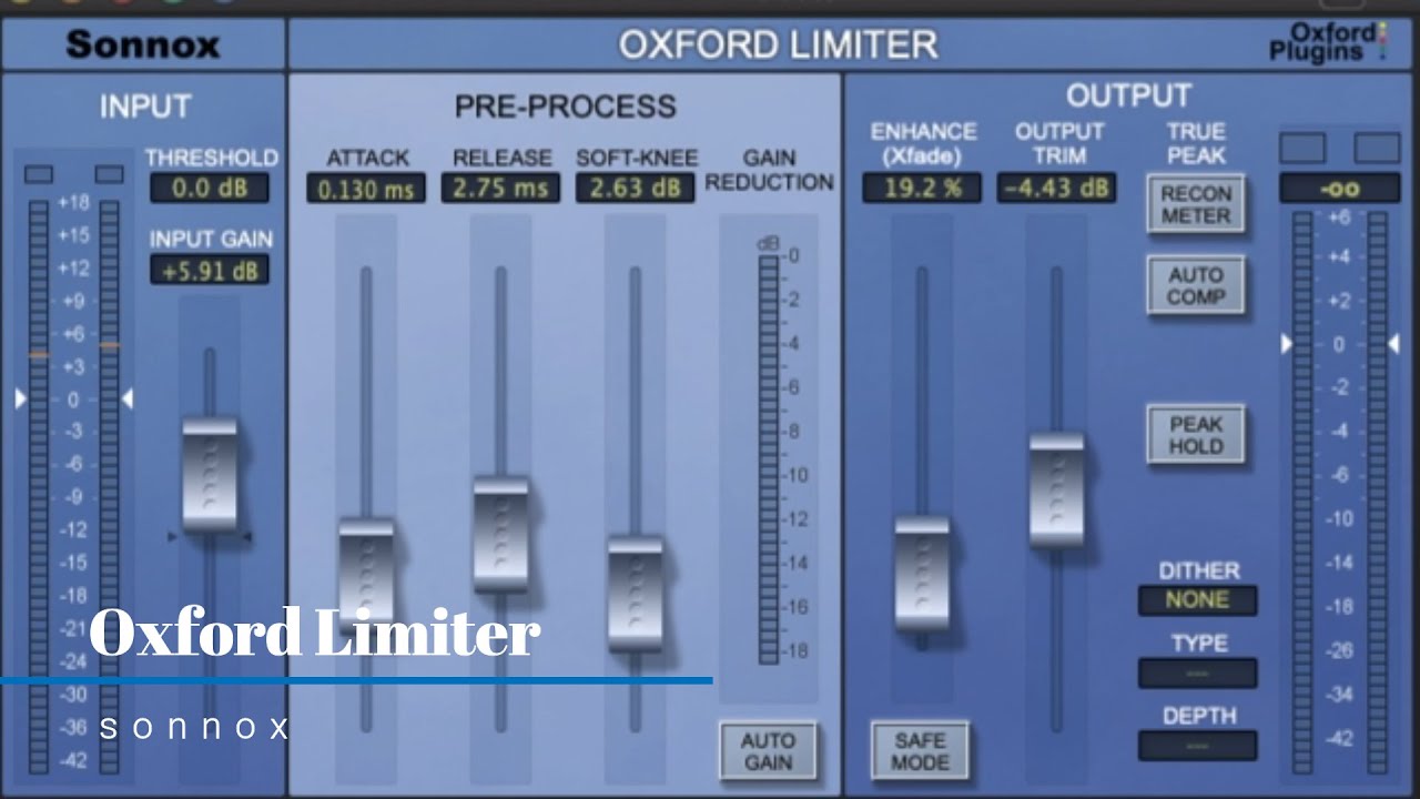 Oxford Limiter - sonnox - Demo - YouTube