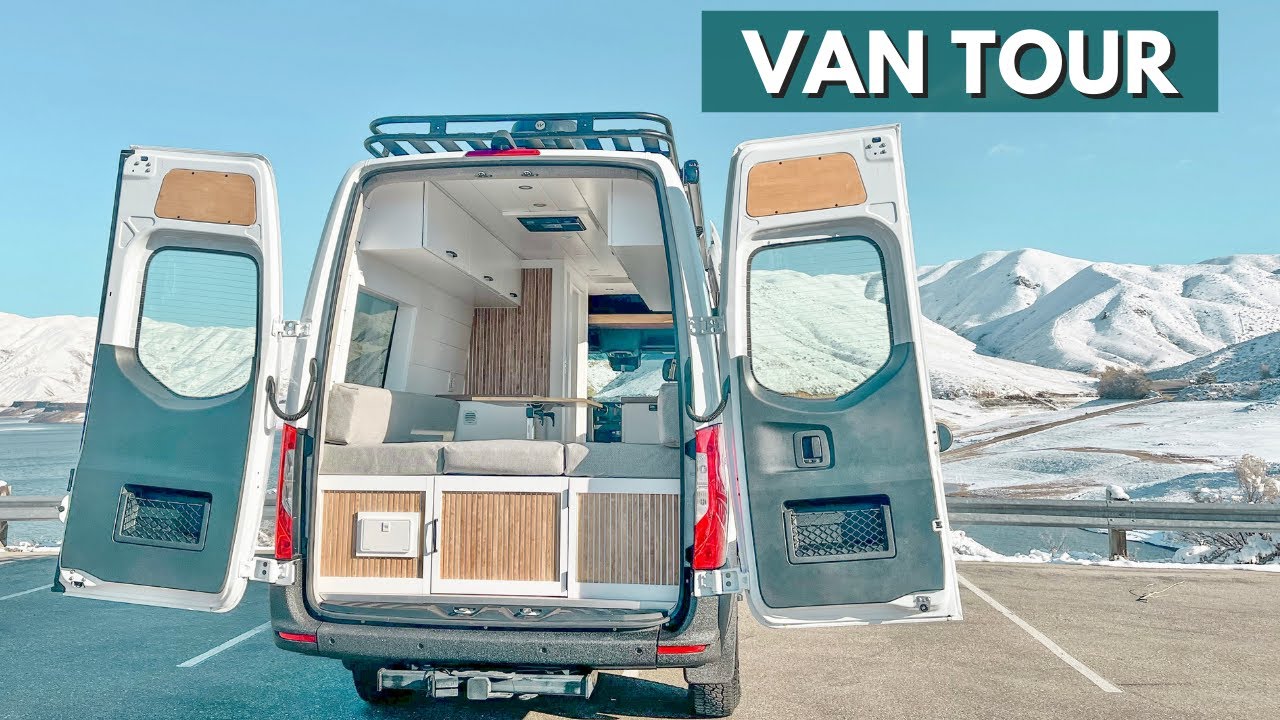 Luxury Cozy Van Conversion with Full Bathroom | 170" SPRINTER VAN TOUR ...