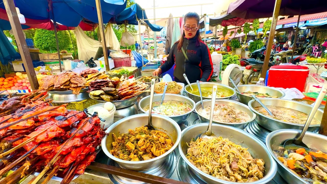 Walk Around Tour Takhmao Market - Best Khmer Food Tour, Cambodia Fresh ...