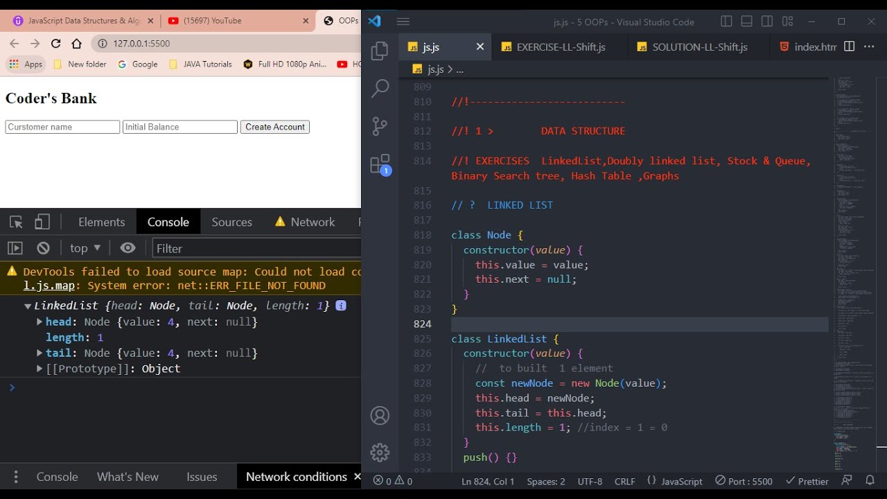 Js Data Structure Linkedlist Part 1 Youtube 2863