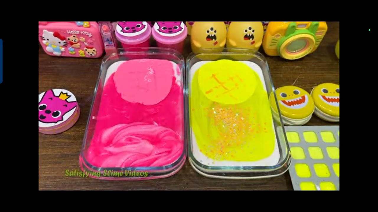 pink & yellow clay mixing - YouTube
