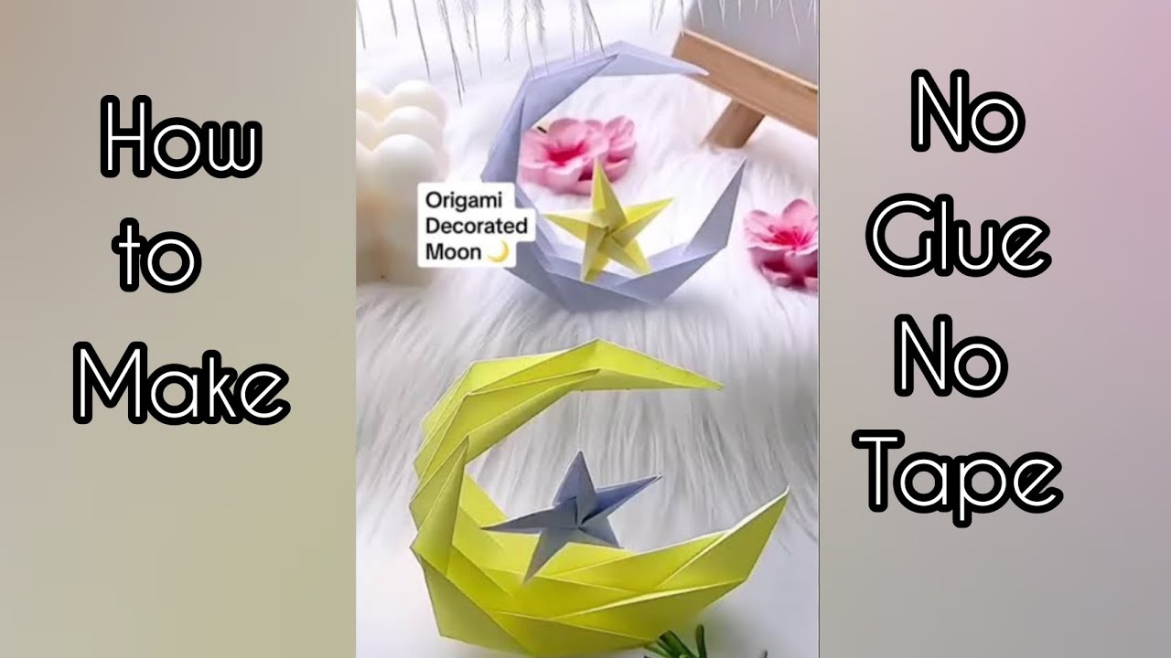 Supper Easy Origami Paper Moon Make||How to make paper moon easley ...