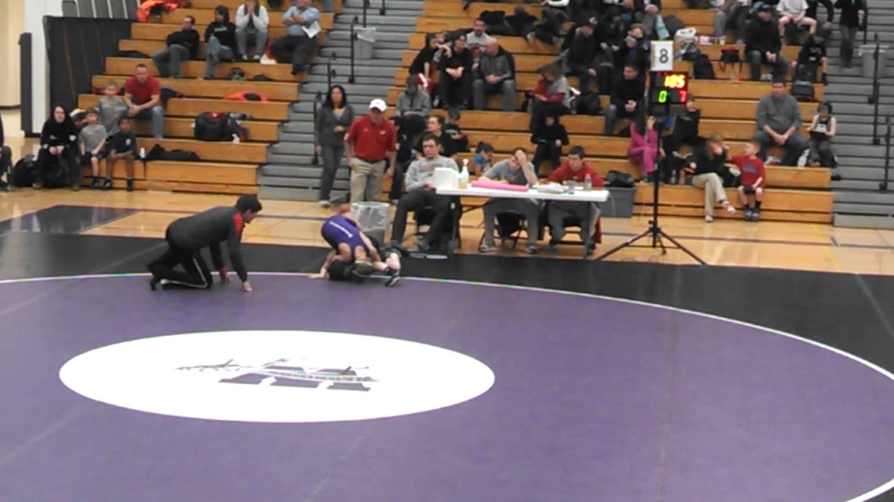Colton wrestling Waunakee dual meet 1st match, 1/5 - YouTube