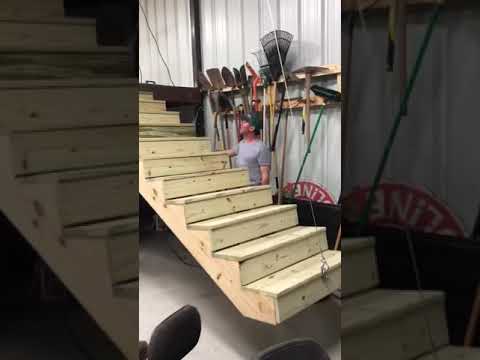Hinged staircase lift - YouTube