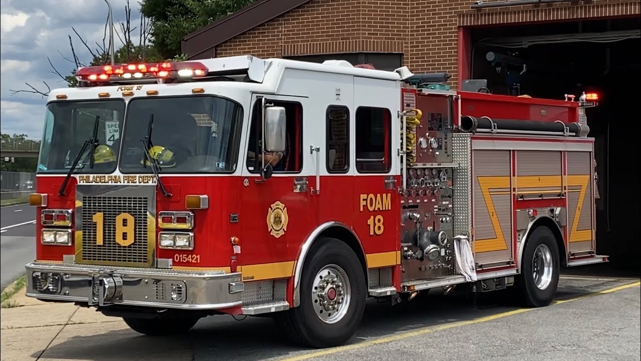 PHILADELPHIA FIRE DEPARTMENT FOAM 18 AND MEDIC 38 RESPONDING *( SOON TO ...
