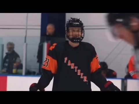 Forward Luke Steward mic'd up for the Panthers game against West Shore ...