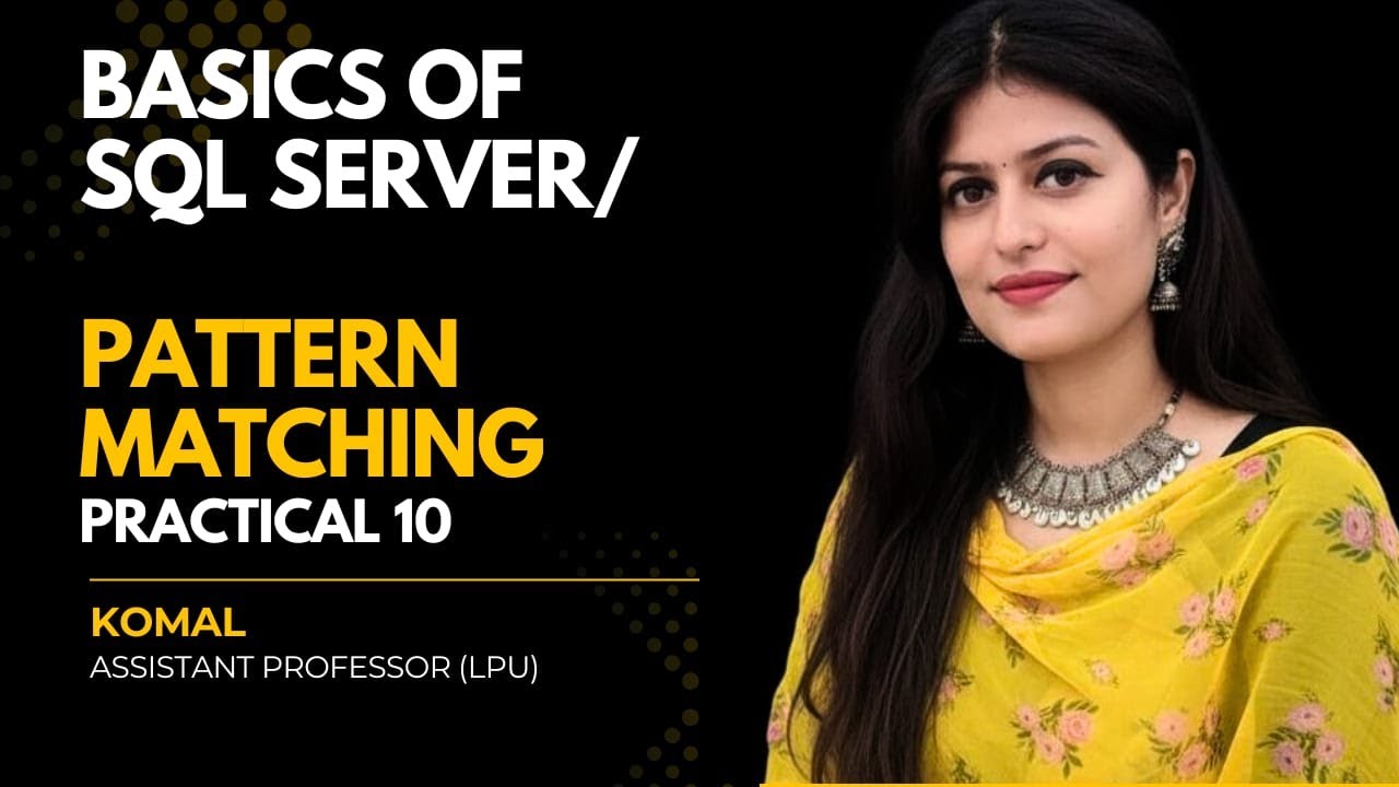 Pattern Matching Queries in SQL | LIKE Operator with % | _ and NOT LIKE OPERATOR - YouTube