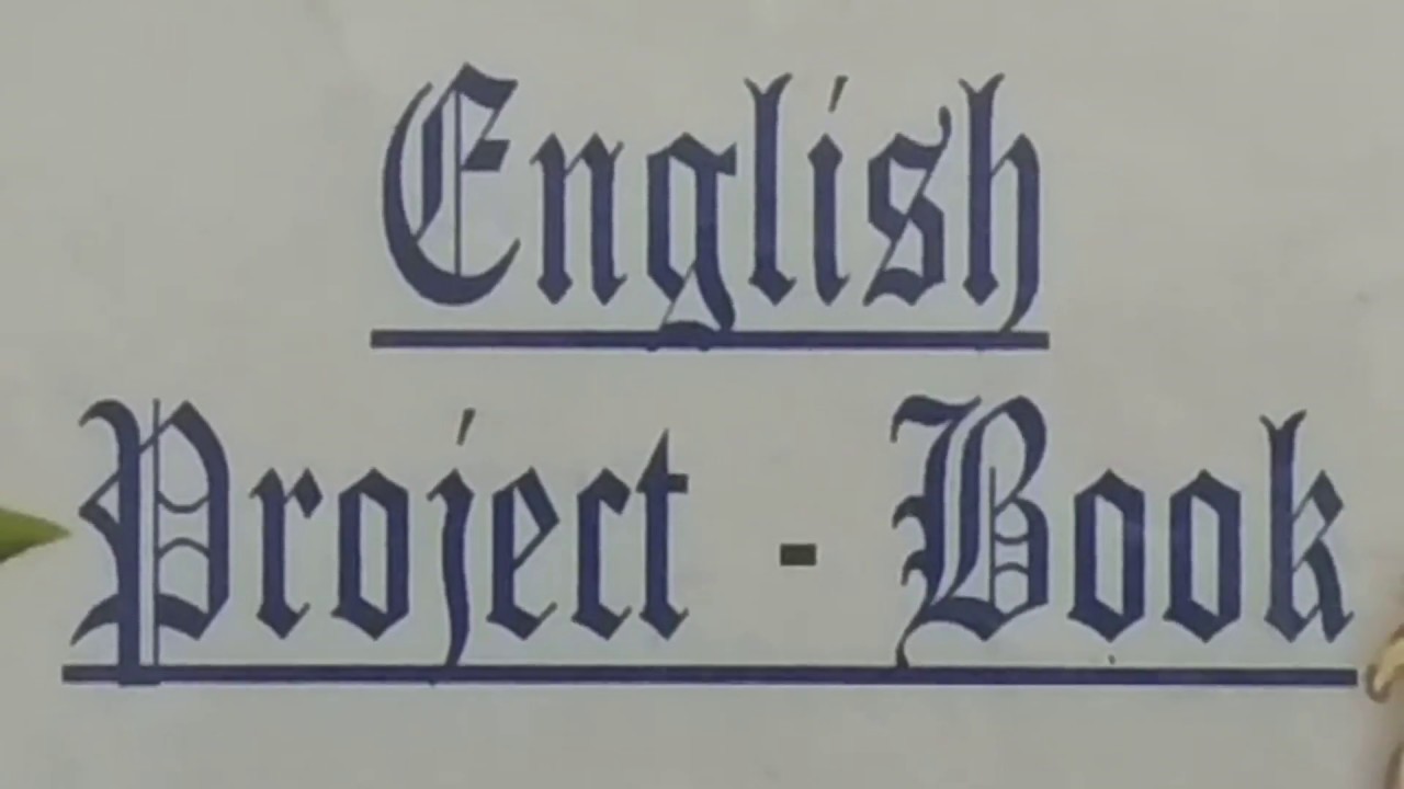 Class 6 English Project Books | formative assessment project file ...