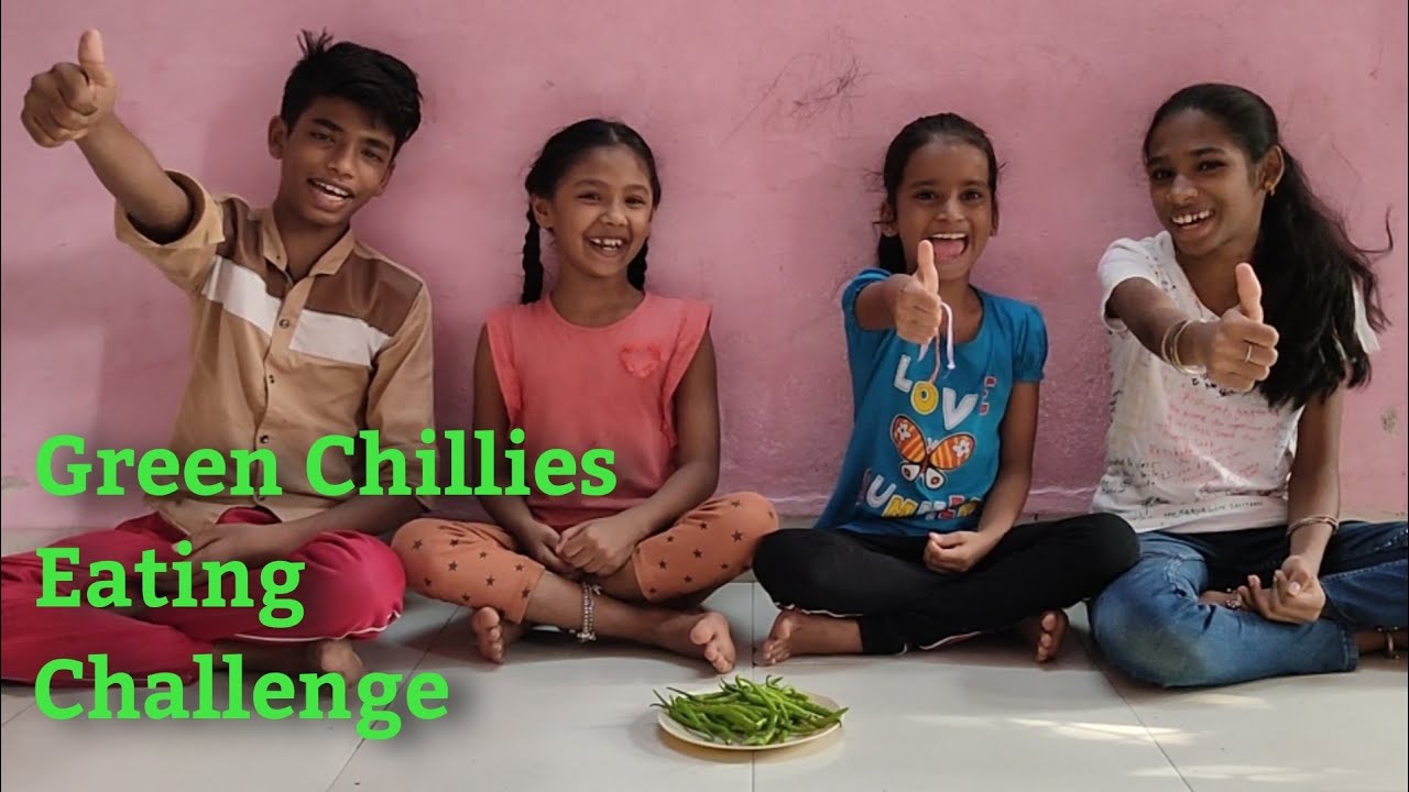 Green Chillies Eating Challenge | Mirchi Eating Competition | Spicy ...