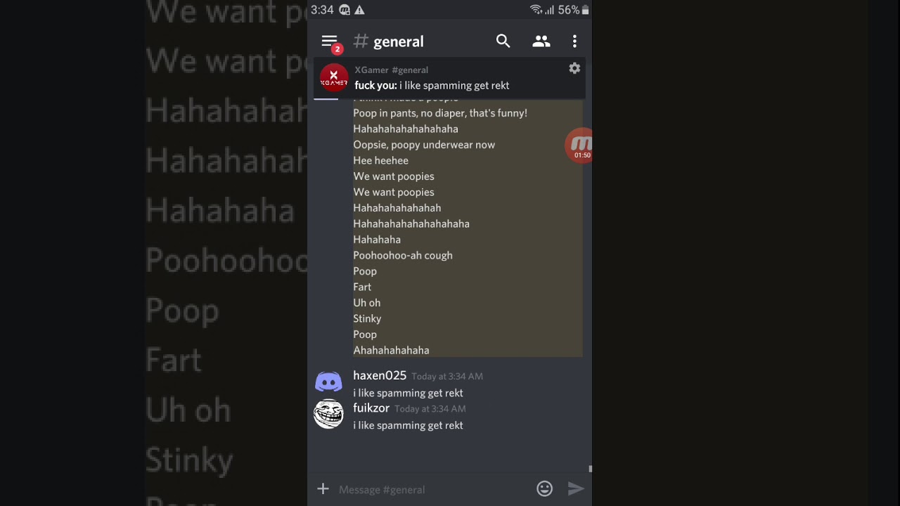 DISCORD SERVER SPAM LMAO - YouTube