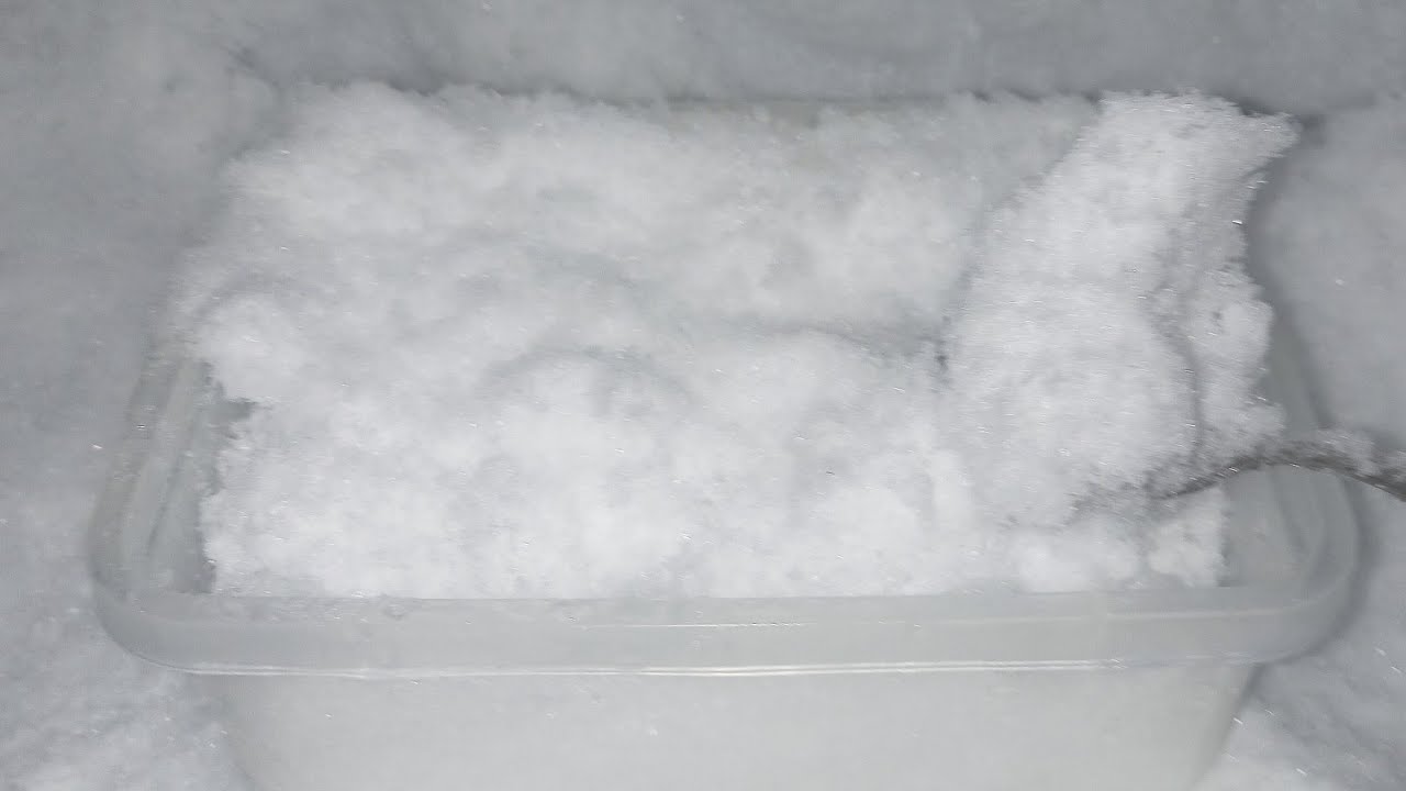 Fluffy freezer frost scraping ice scraping satisfying ice asmr - YouTube