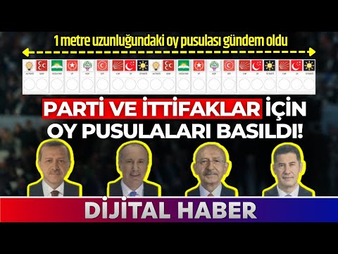 OY PUSULASININ UZUNLUĞU TAM 1 METRE! PARTİ VE İTTİFAKLAR İÇİN OY PUSULASI BASILDI!