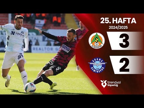 Alanyaspor (3-2) Adana Demirspor | 25. Hafta - Trendyol Süper Lig 2024/2025 Sezonu