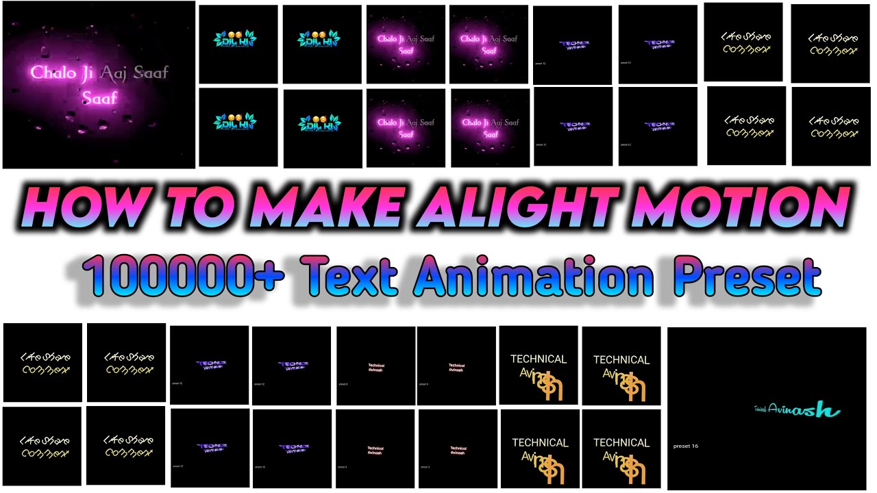 100000+ Text Animation Preset Link | How To Make Text Preset In Alight ...