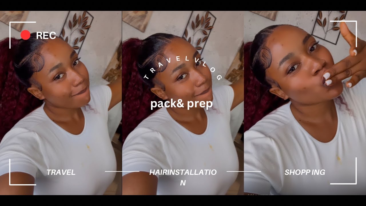 TRAVEL VLOG / pack and prep / got wig installation// 7 hours bus ride ...