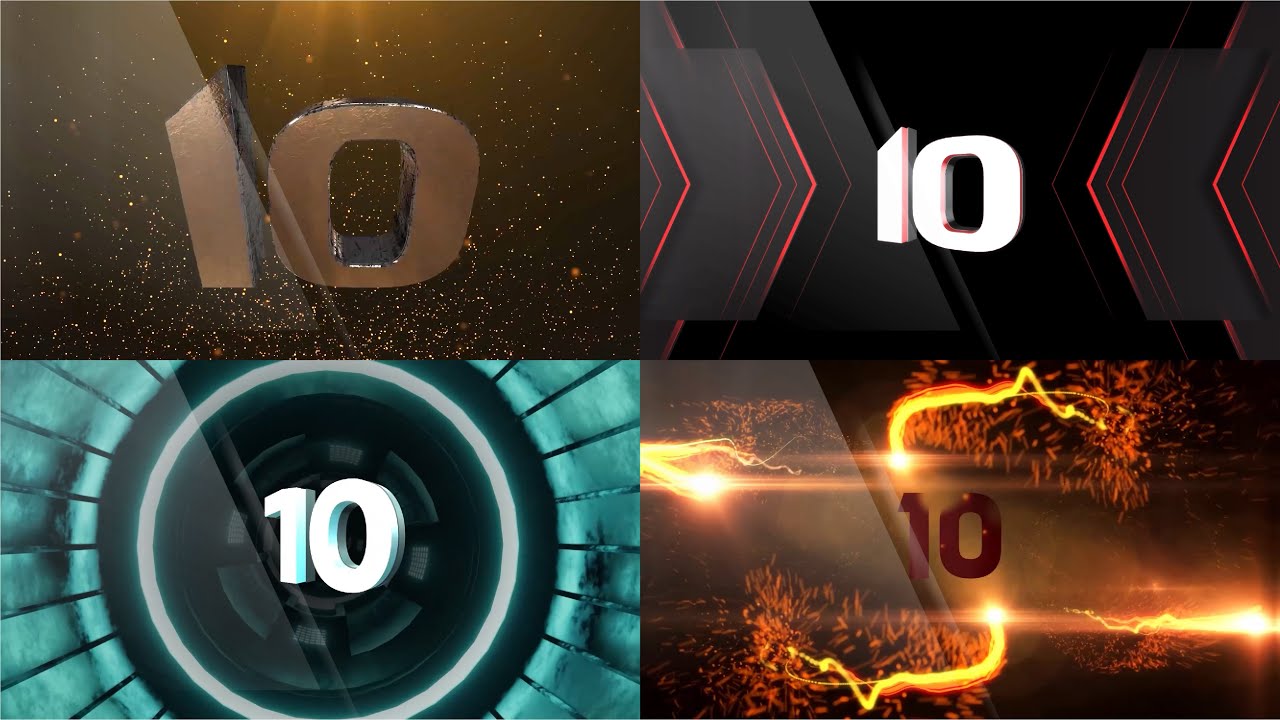 Flame shock wave LED 10 second countdown HD video | Copyrighted free ...