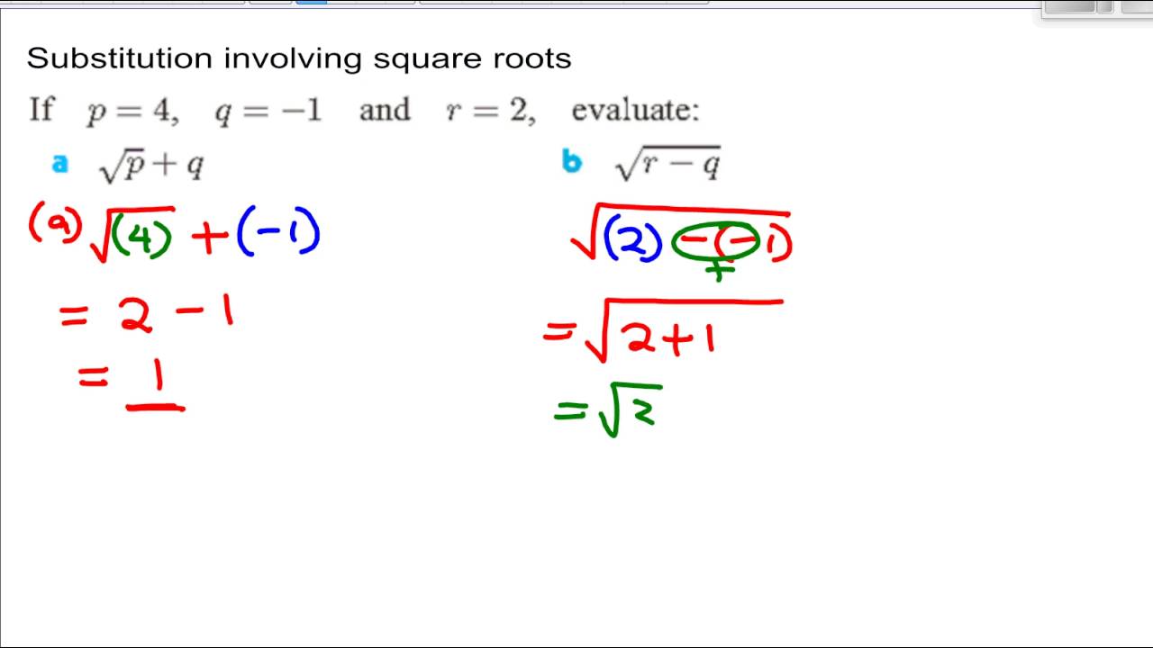 Substitution (into square roots and cube roots) - YouTube