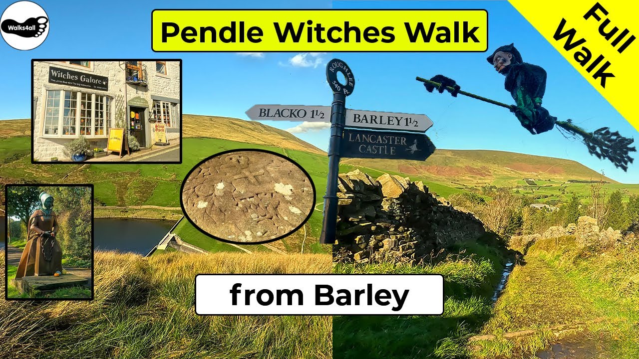 Pendle Witches Walk from Barley (East and West Loops) - Full 4K Walk ...