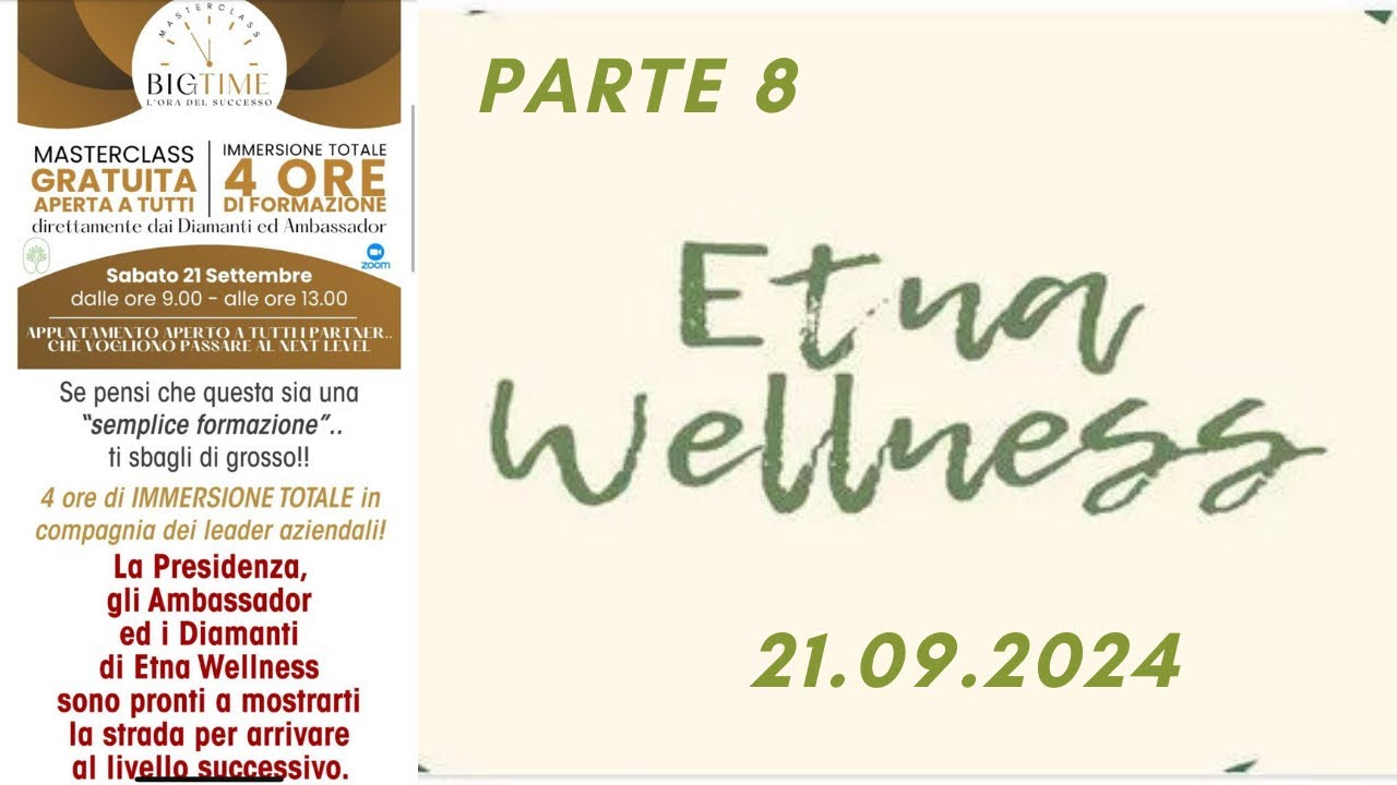 ETNA WELLNESS - BIG TIME 8/2024 - FACEBOOK Base (Lella Principio) - YouTube