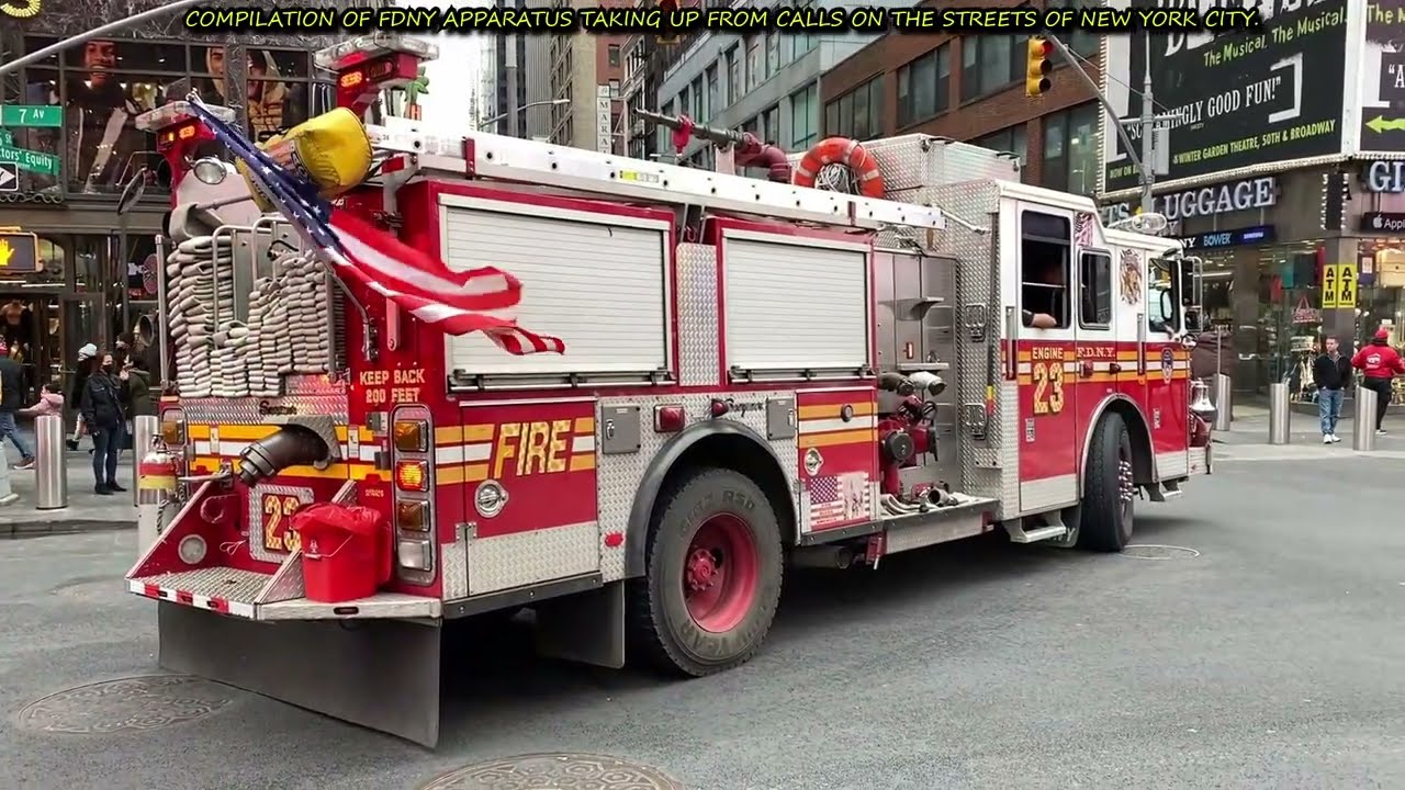 COMPILATION OF FDNY APPARATUS TAKING UP FROM FIRES COLLAPSES compilation-of-fdny-apparatus-taking-up-from-fires-collapses