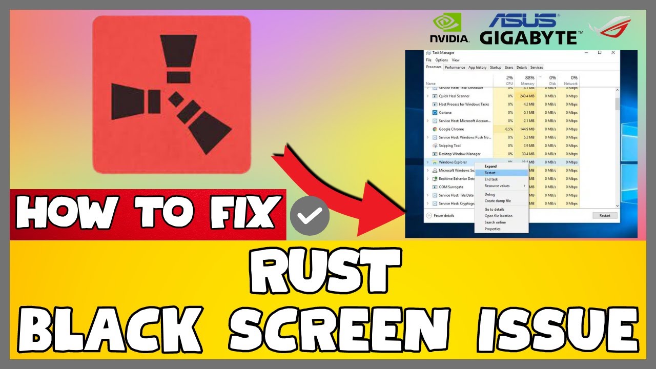 How to Fix RUST Black Screen ISSUE | 2023 Easy Fix #updated - YouTube