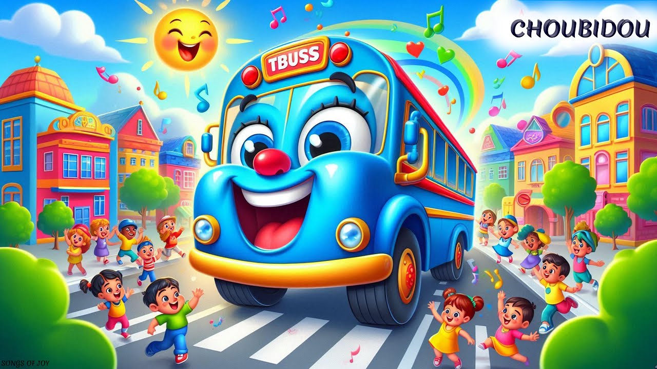 🚍 Choubidou the Magic Bus! The Fun Bus Song in Town | French Nursery ...