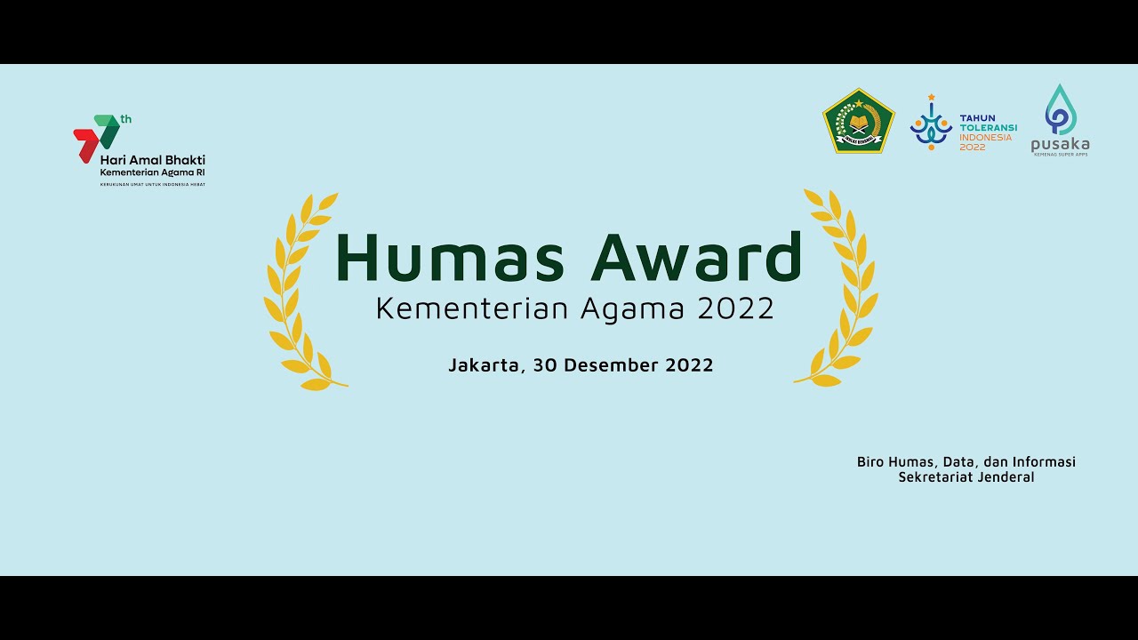 HUMAS AWARD KEMENAG 2022 - YouTube