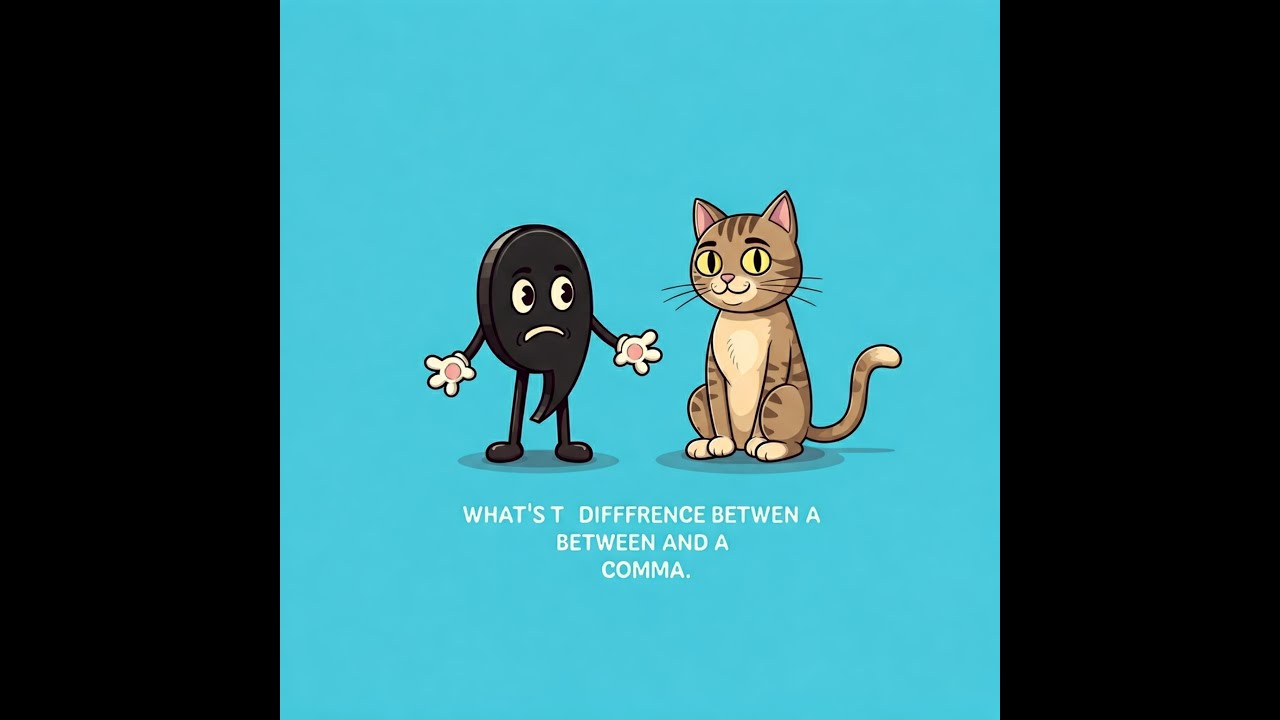 What’s the difference between a cat and a comma ? - YouTube