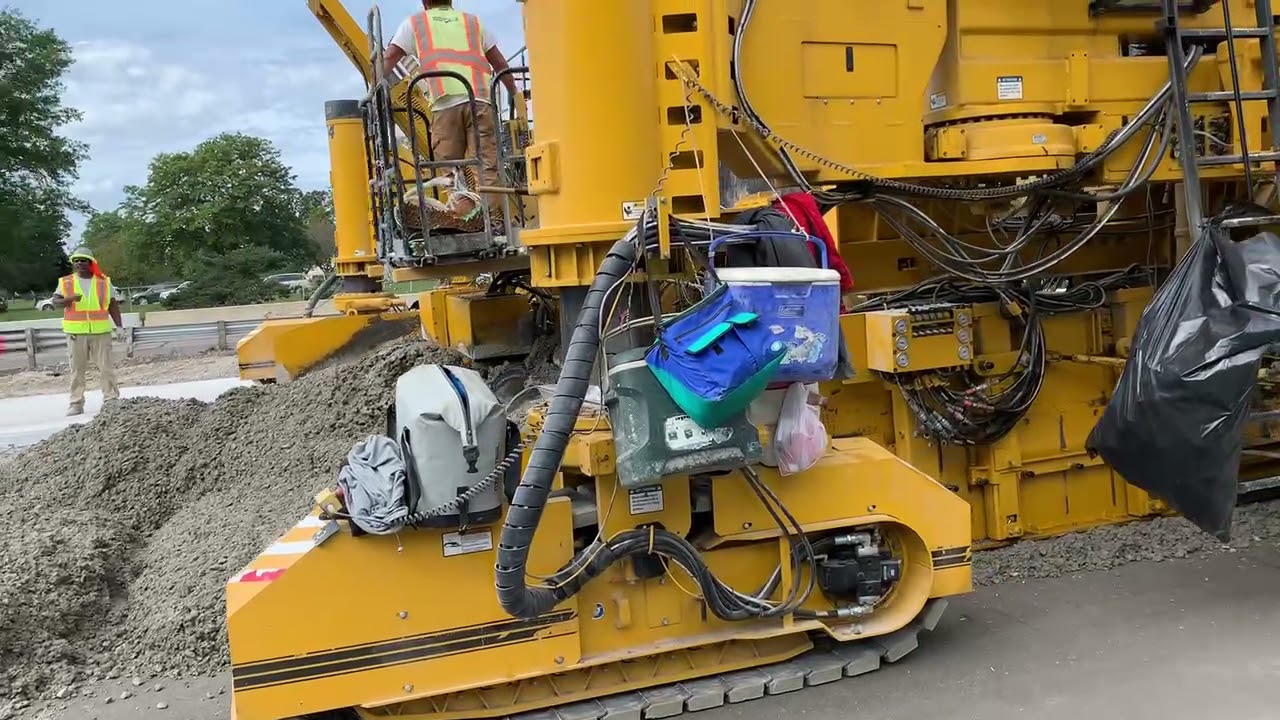 Concrete Paving Operation - YouTube