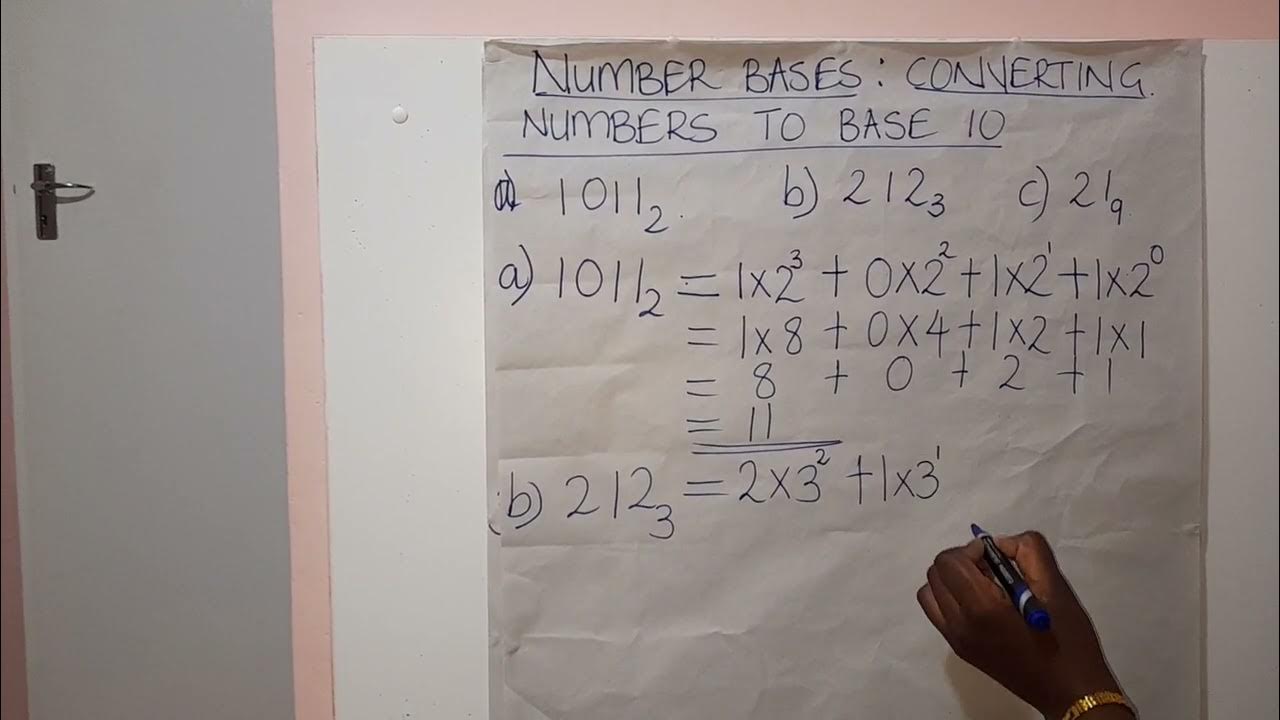 Number bases: converting numbers to base 10 - YouTube