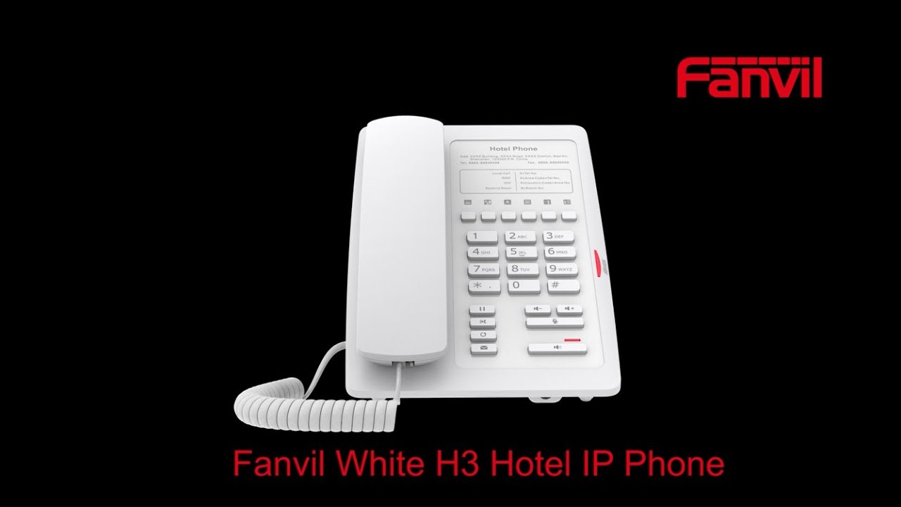 Fanvil White H3 Hotel IP Phone - YouTube