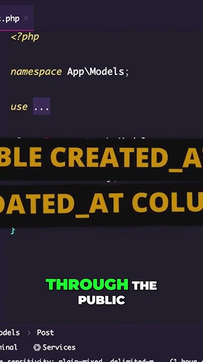 How to Disable Timestamps in Your Laravel Model #laravel #shorts - YouTube