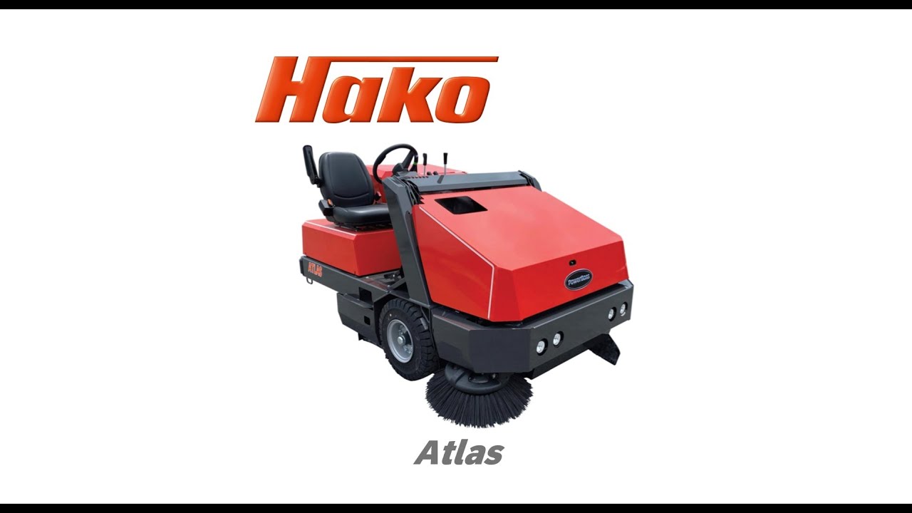Varredeira Industrial Tripulada - Atlas Hako PowerBoss - YouTube