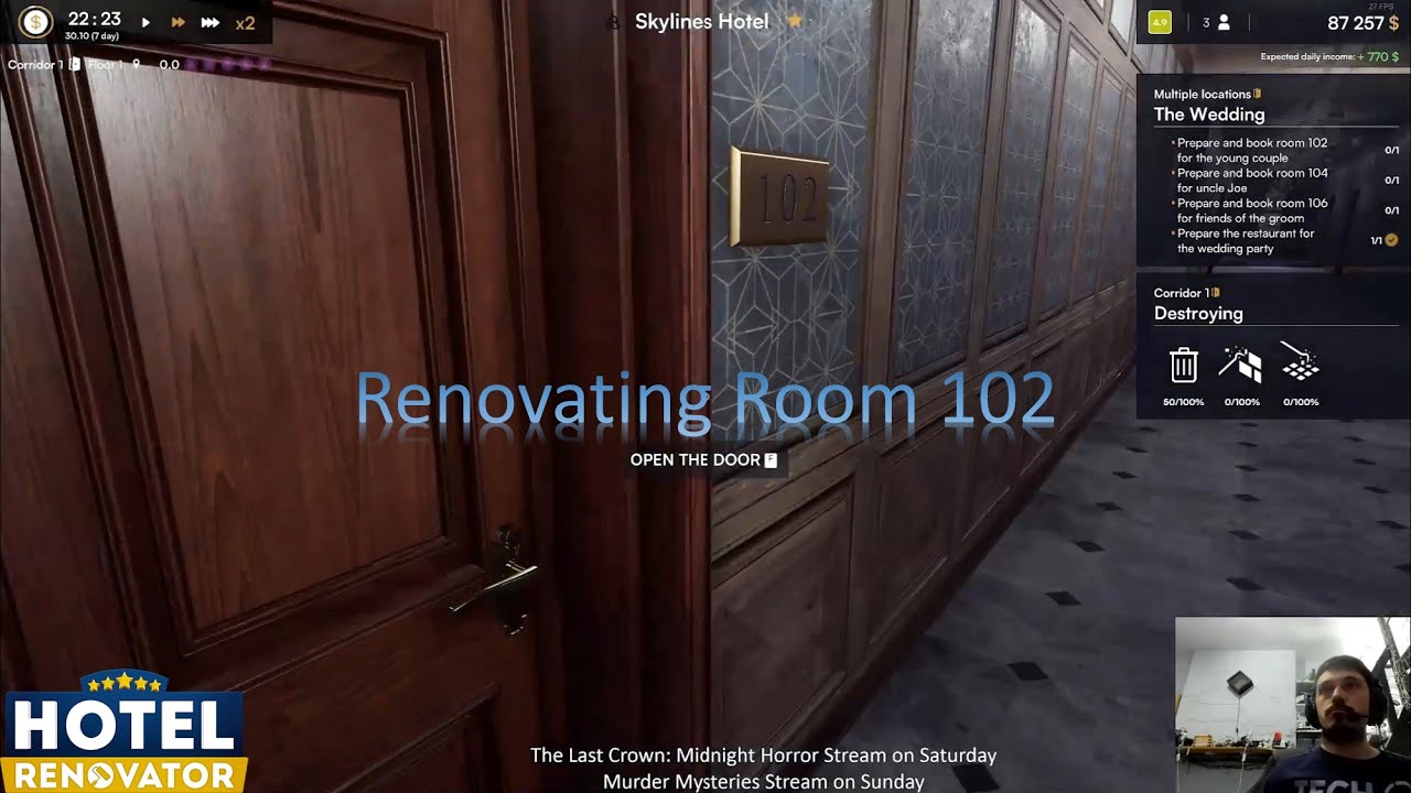 Hotel Renovator Renovating Room 102 - YouTube