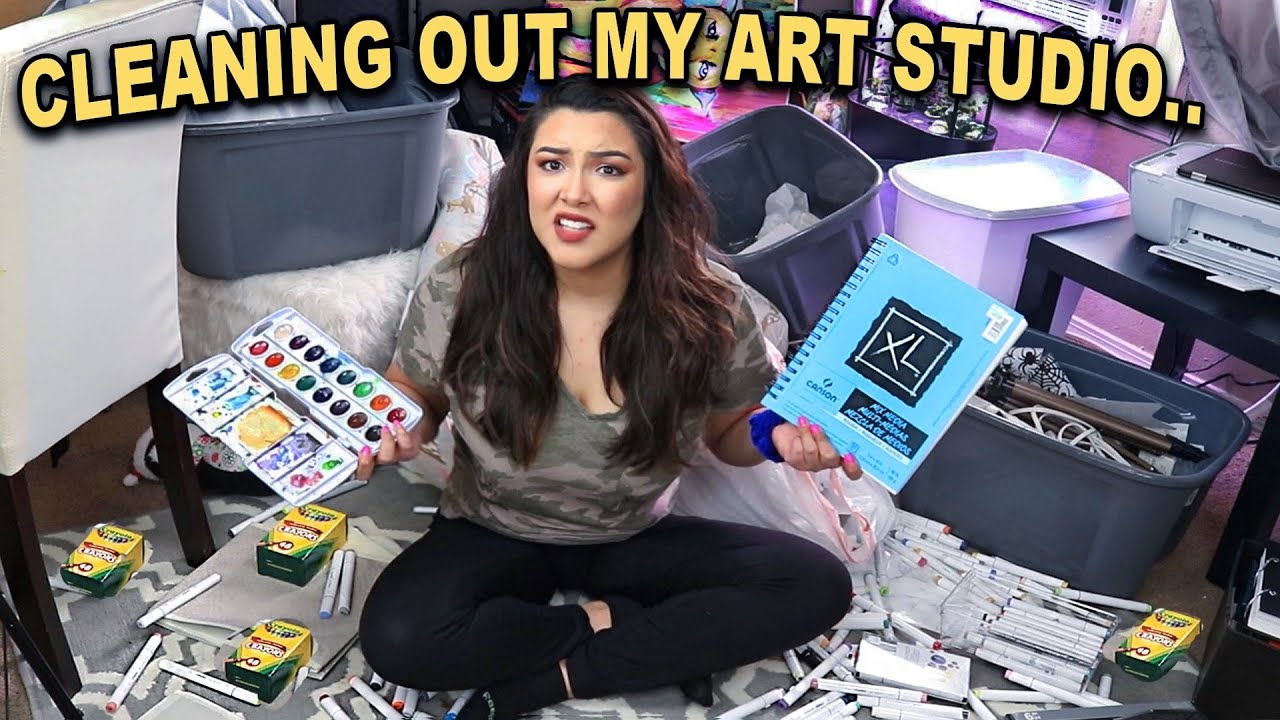EXTREME Cleaning My Art Room For The FIRST Time Ever...*satisfying ...