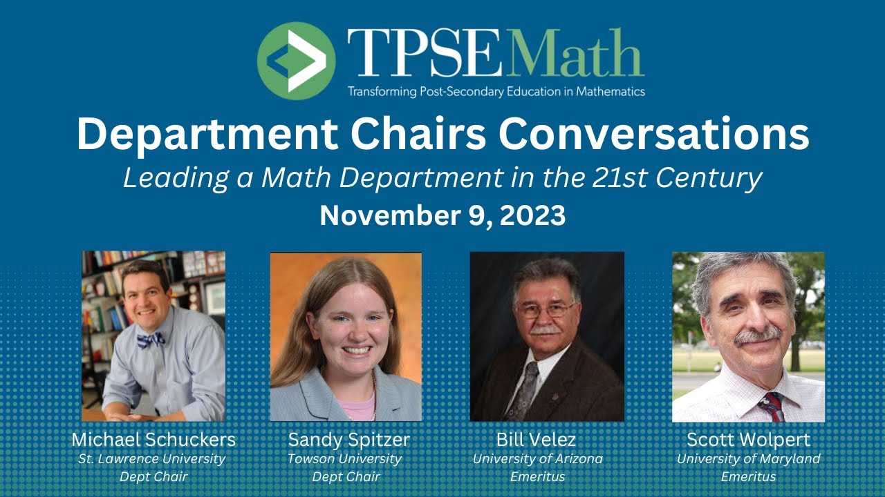 Department Chairs Conversations: Leading a Math Dept in the 21st ...