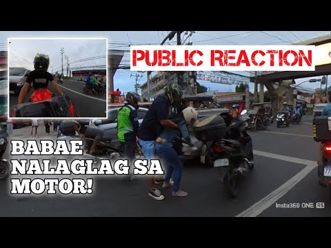 BABAE NALAGLAG SA MOTOR || PUBLIC REACTION BOMBA REVBOMB! - YouTube