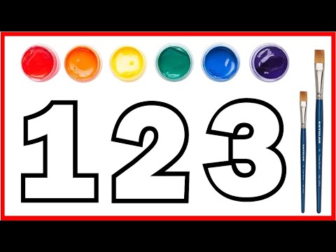 Number Games | Drawing and Coloring Numbers | Learn Number 1234 0 to 9 ...