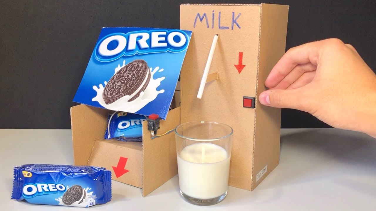 How to Make OREO and Fresh Milk Vending Machine - DIY Amazing idea ...