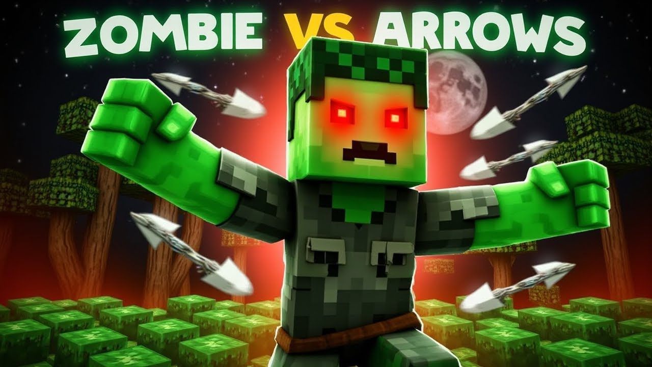 🔴 ARROWS vs ZOMBIE 🔴 #minecraft #minecraftvideos #shortsfeeds - YouTube