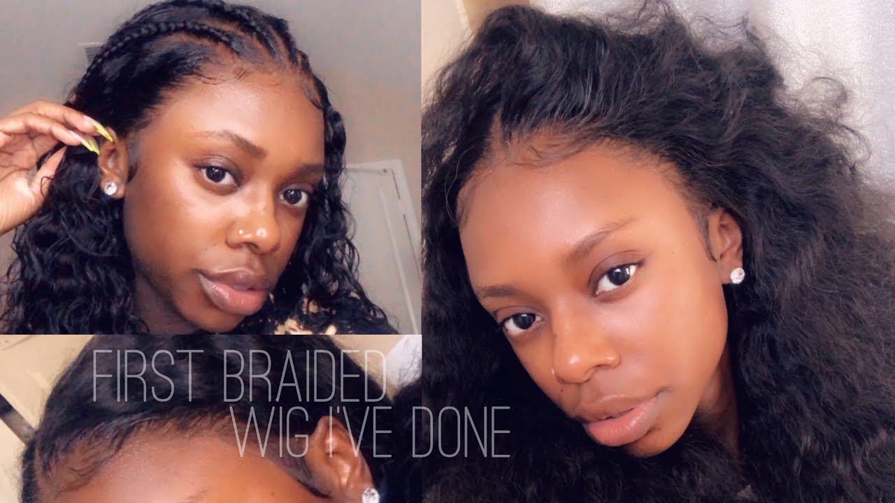 How I Braided My Peruvian Water Wave Wig FT. VShow Hair - YouTube