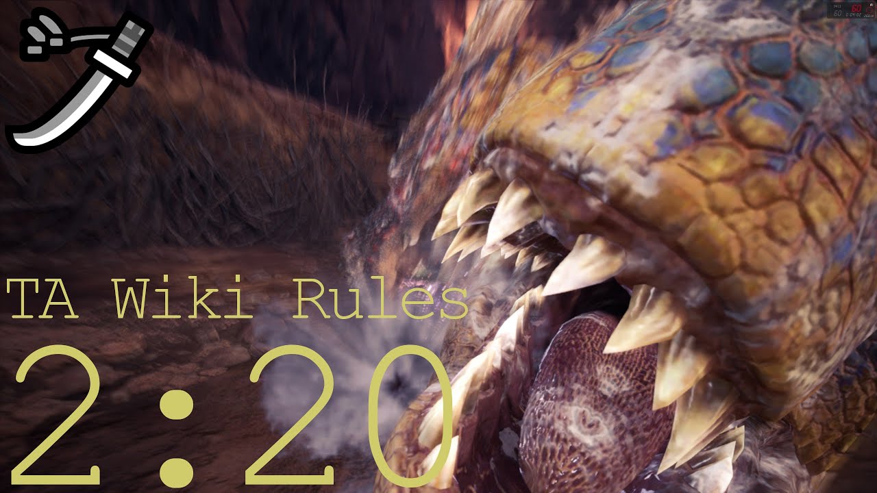 MHW:I Tigrex 2'20''26 [Longsword | TA Wiki Rules] - YouTube