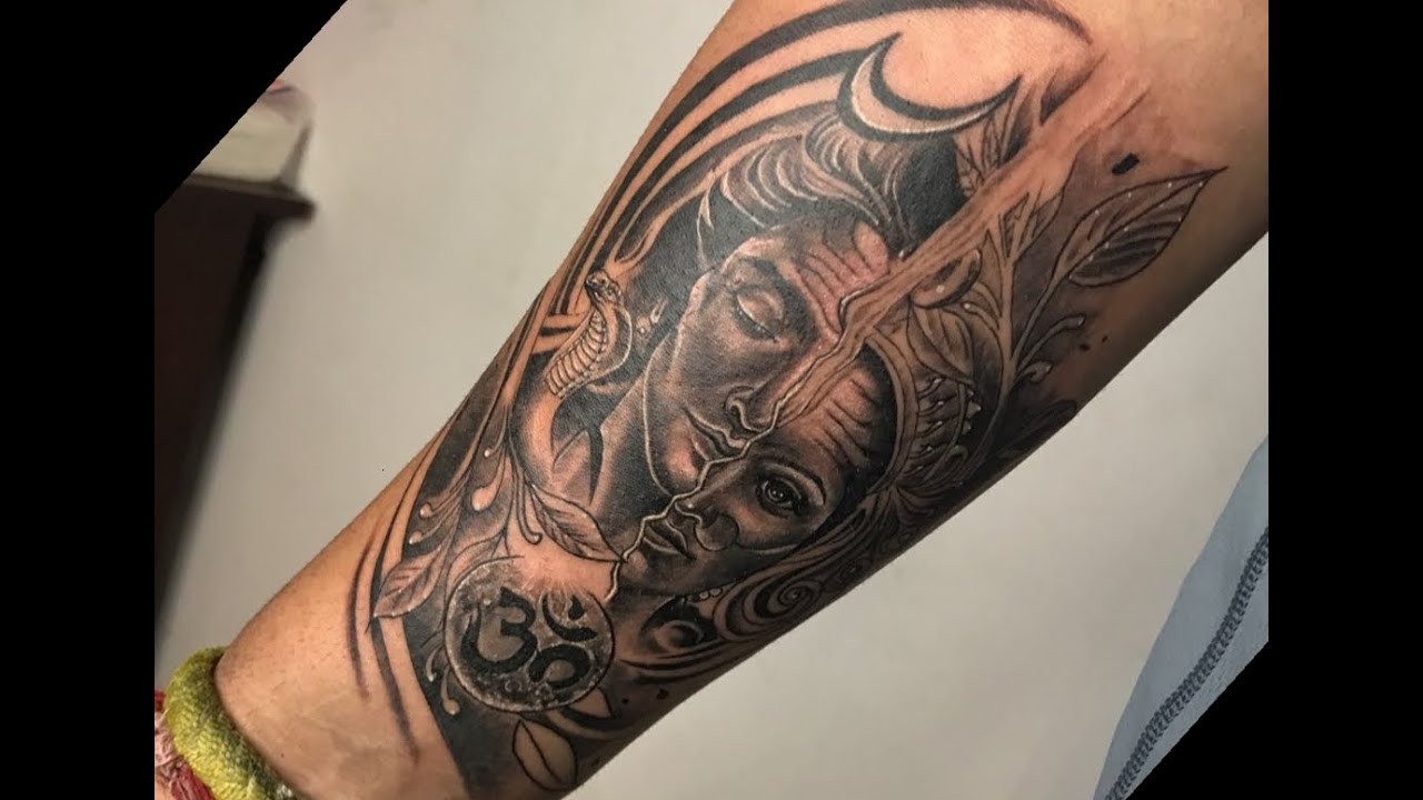 🥵😱Realistic shiva n Parvati tattoo 4hrs work - YouTube