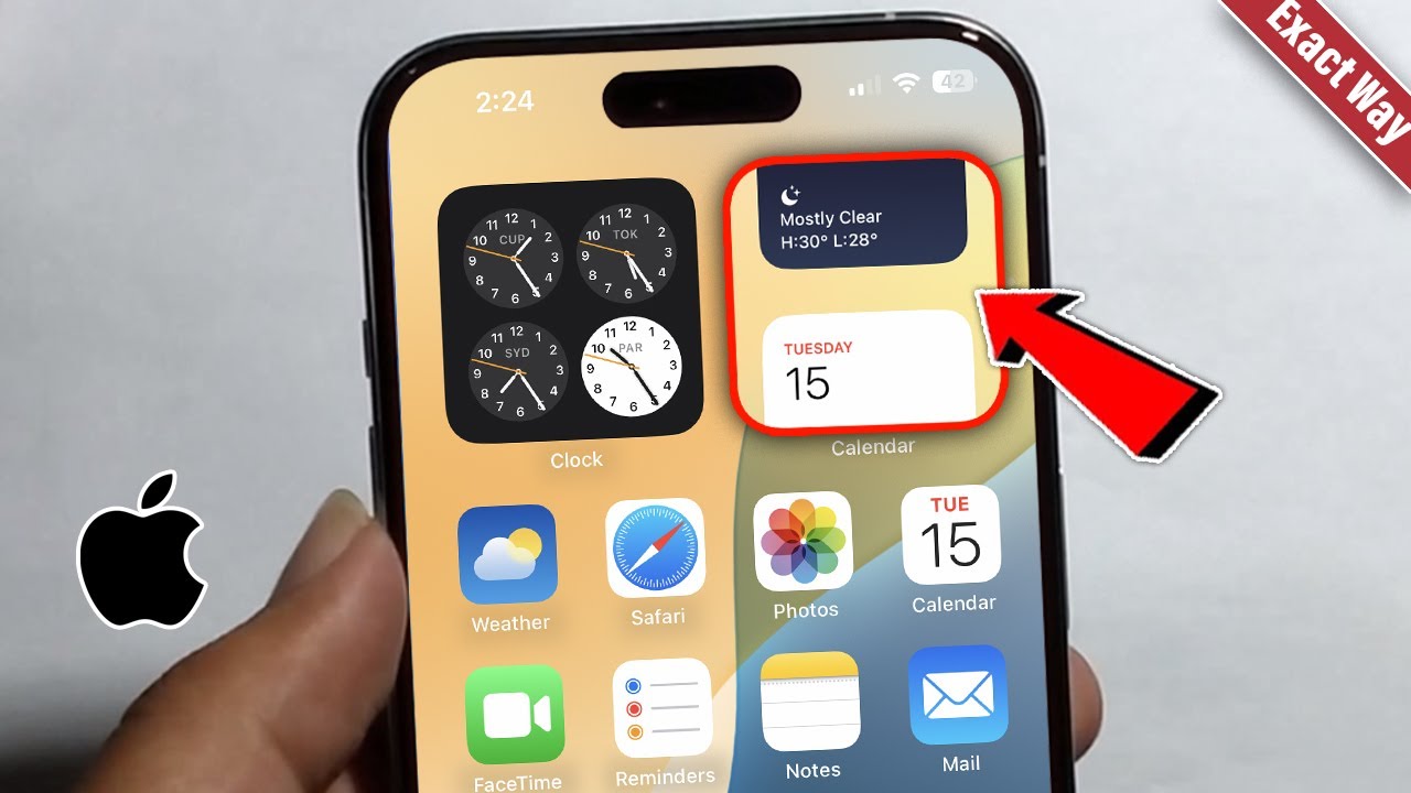 iphone 16/16 Pro: How to stack widgets on your iPhone Home Screen - YouTube