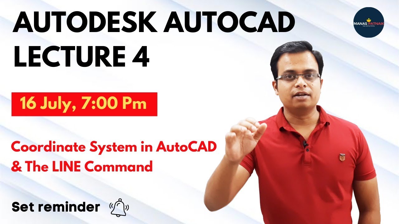 Drawing Lines | AUTOCAD | Lecture 4 | Manas Patnaik | Mechanical ...