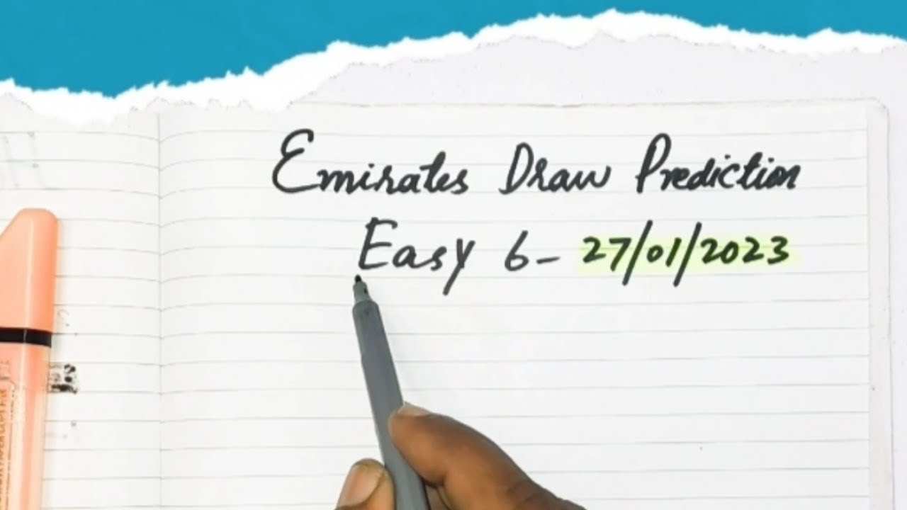 Emirates Easy 6 Draw Prediction Latest - 27/01/23 - YouTube