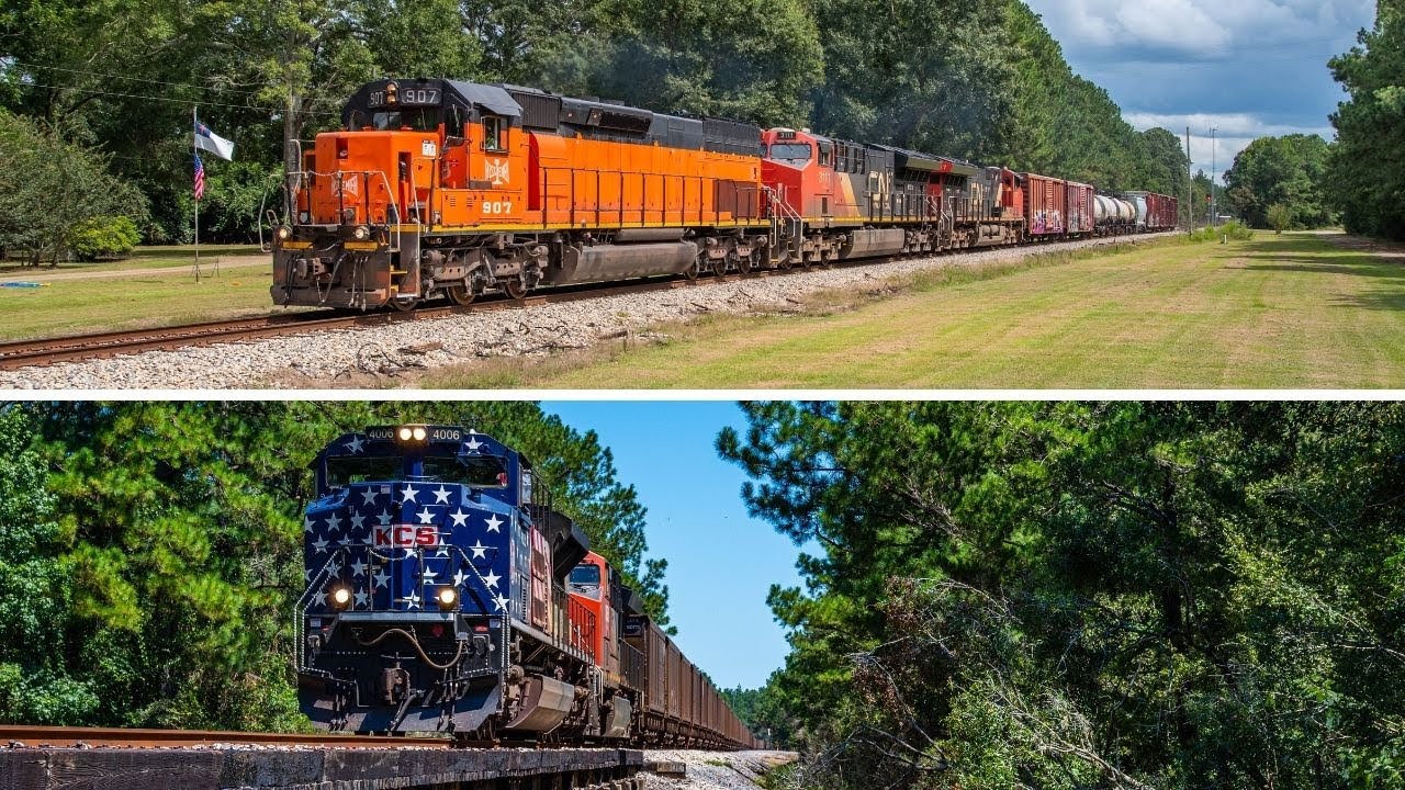 Chasing KCS 4006 and BLE 907 on CN's Beaumont Sub in Southern ...